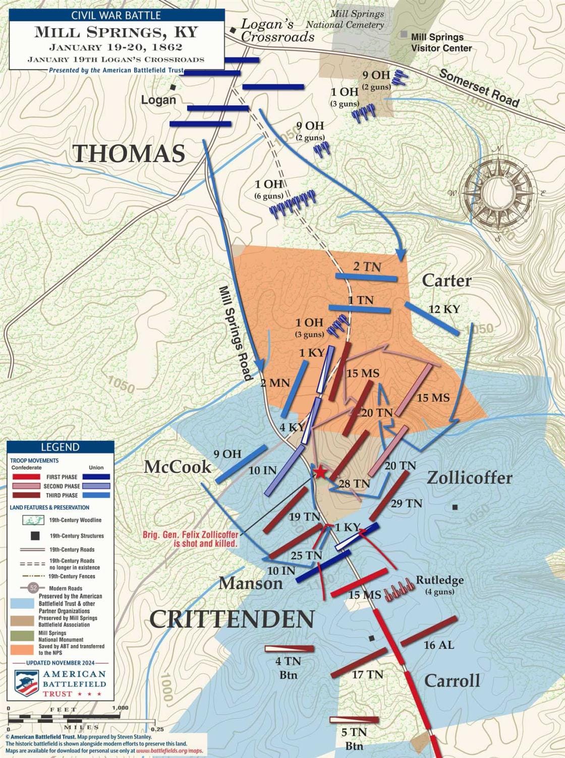 Mill Springs Battlefield National Monument